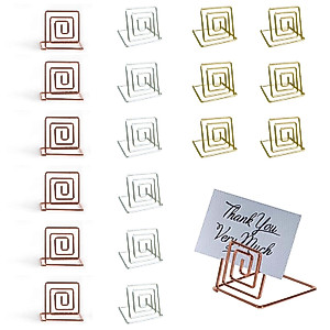 ELANE 18 Pcs Mini Place Card Holders,Wedding Table Number Holders Picture Holder Stand,Table Place Card Holders