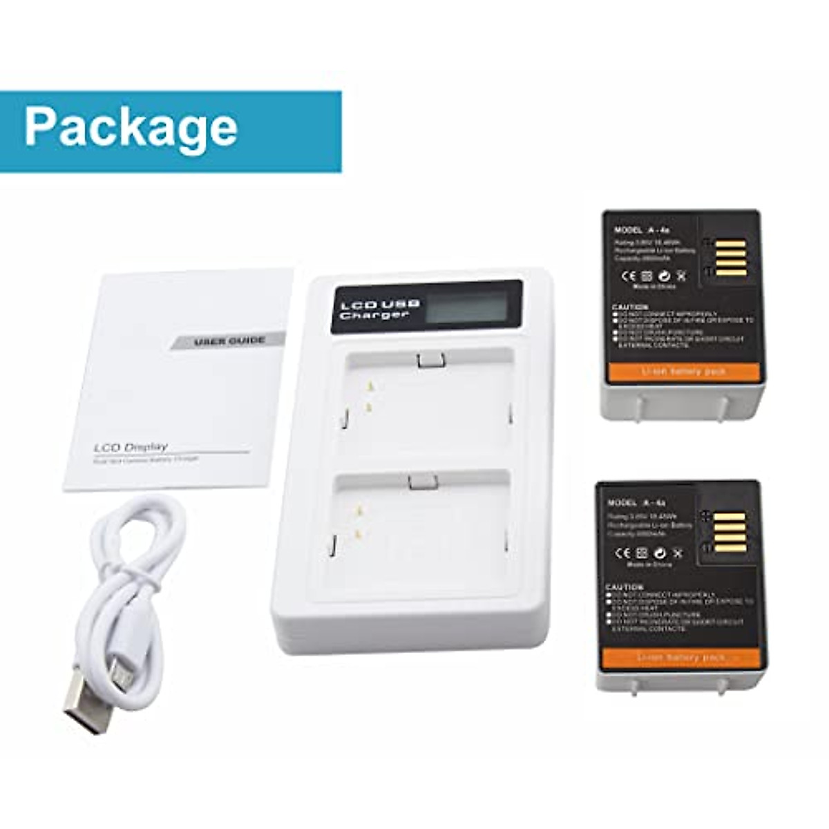 2-Pack Rechargeable Battery and Dual Battery Charge Station Fit for Arlo Ultra Arlo Ultra 2 Arlo Pro 3 Arlo Pro 4 Camera [3.85V/18.48Wh/4800mAh]