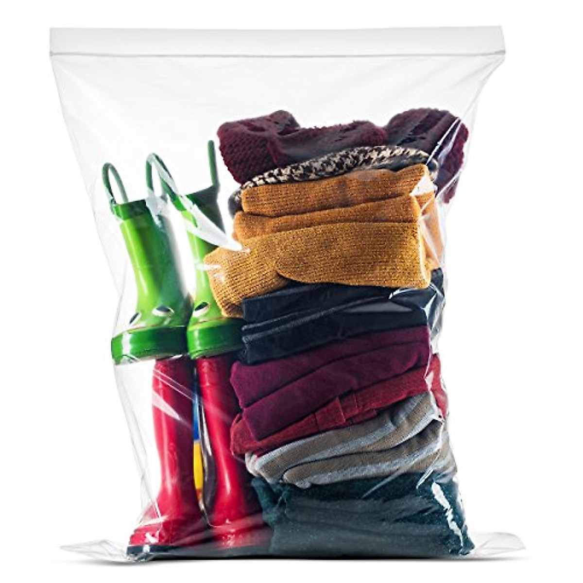 [ 50 COUNT ] Extra Large Jumbo Resealable Bags 10 Gallon – 2 Mill Thick Storage Bags – Great for Travel, Food, Storage & Organization - ZIPPER TOP – Pack of 50 Bags– Size 24 x 24 Inches