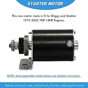 Starter Motor Compatible with L118 L120 Briggs & Stratton for Lawn Mower 390838 393499 497594 497595 497401 494198 494990 Toro John Deere 20 22 20Hp 22Hp Cub Cadet AM106883, AM38136, AM39285, SBS0004
