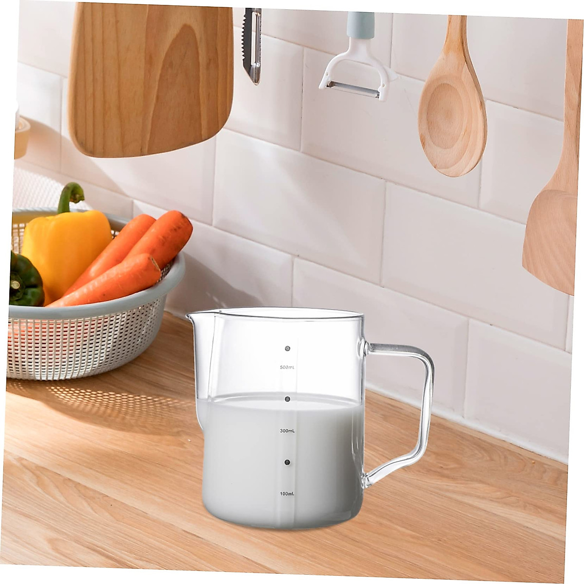 HOLIDYOYO 1pc Pull Cup Graduated Beaker Cup Vitroleros Para Mini Espresso Coffee Maker Water Cup Clear Coffee Cups with Lids Coffee Espresso Machine Tea Warmers for Teapot Glass