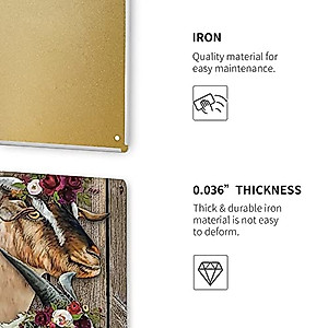 Goat Metal Tin Signs Live Like Someone Left The Gate Open Funny Printing Poster Decor Bathroom Living Room Kitchen Home Farm Farmhouse Art Wall Decoration Plaque