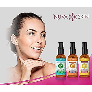 NUVA SKIN - 3 Pack Anti Aging Serum for Face - Vitamin C Serum for Face, Retinol Serum, Hyaluronic Acid Serum, Full Regimen Face Serum Set, Skin Care Face Serum for Women and Men, Facial Serum