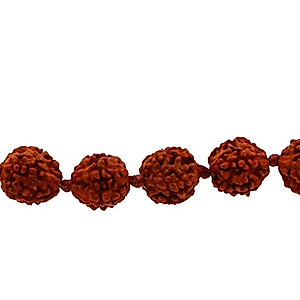 Mandala Crafts Rudraksha Mala 108 Beads - Rudraksha Beads - Nepal Knotted Rudraksha Seed Japa Mala Tibetan Prayer Beads for Rudraksha Necklace Men Women Meditation Yoga Red Tassel