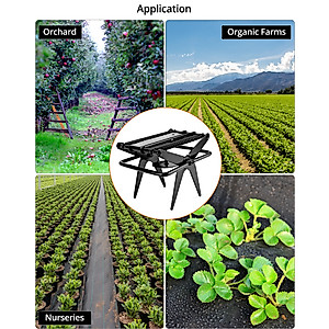 QWORK Mole Trap, Gopher Trap Mechanical Eliminator with Quick Scissors, 2 Pack, Black