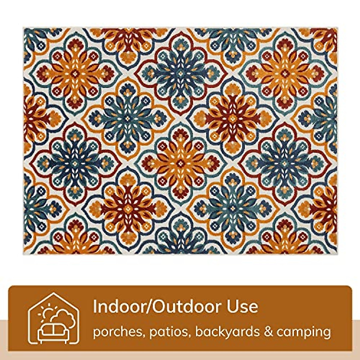 Well Woven Dorado Devotion Beige Modern Floral 5'3" x 7'3" High-Low Indoor/Outdoor Area Rug