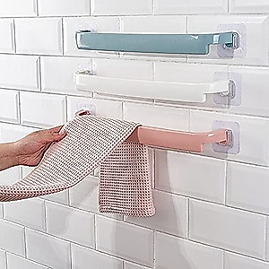 Towel Rack Towel Bar Towel Holder Rack Wall Mounted Kitchen Accessories 44/53.5cm Towel Hanger Bathroom Storage Cupboard Door Bath Hanger Towel Shelf Towel Stand (Color : E)