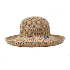 Wallaroo Hat Company Women’s Victoria Sun Hat – Packable Design and Adjustable Sizing for Medium Crown Sizes – Chic Style for Garden Parties, Beach Getaways and Outdoor Events (Tan)