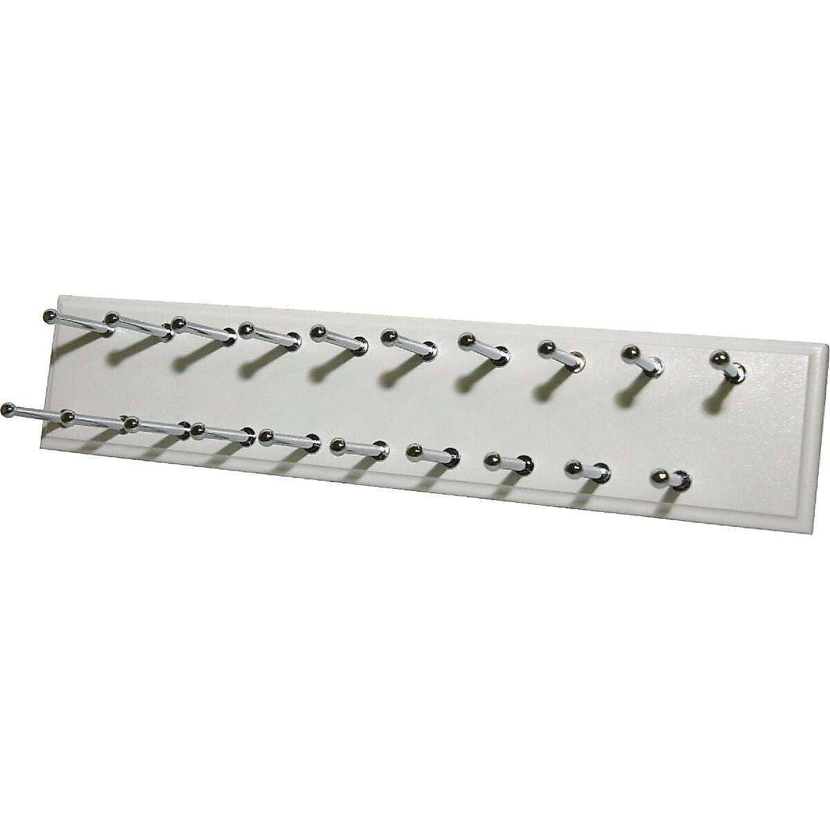Easy Track Ra1200 Sliding Tie Rack, 20 Hook, White