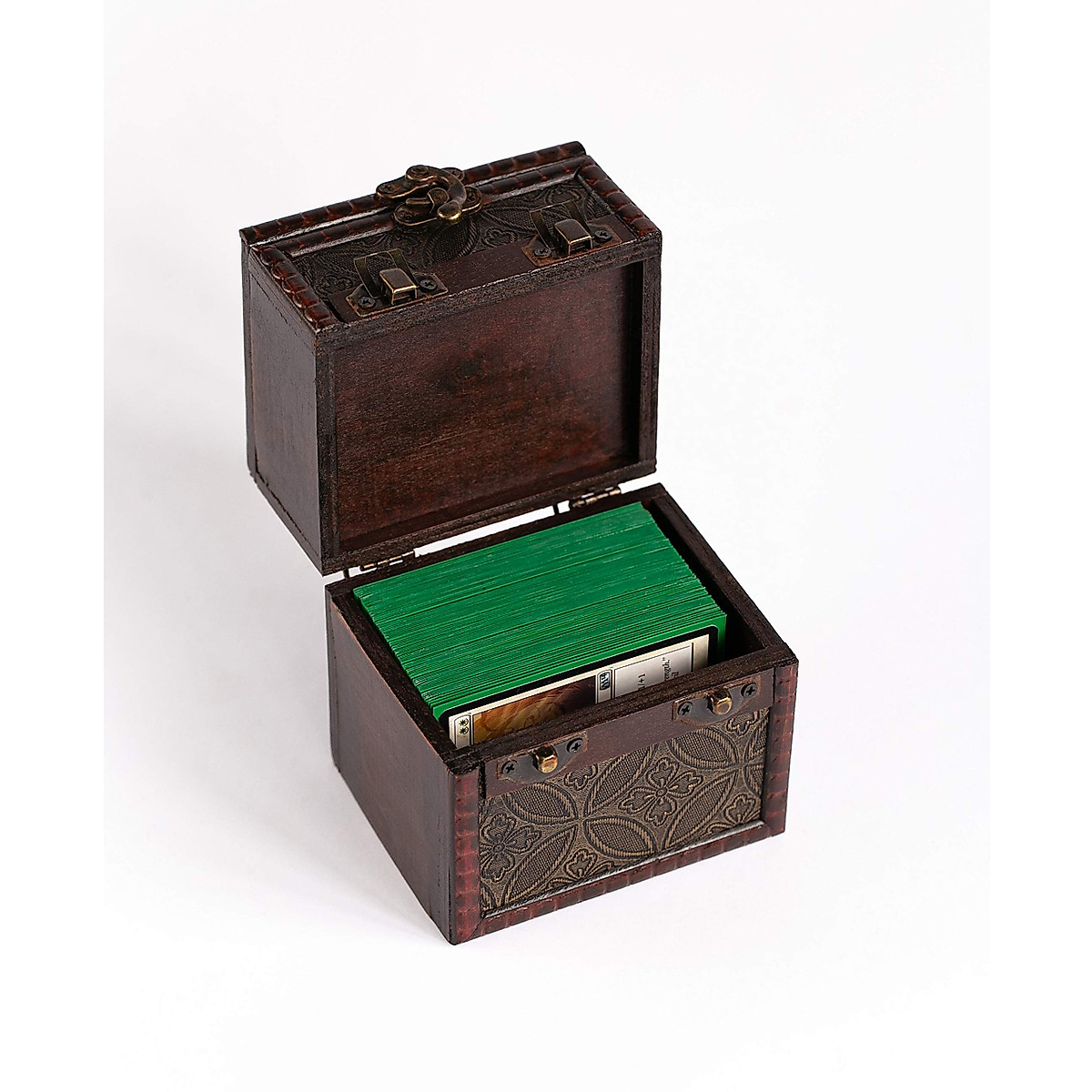 KakapopoTCG M01C Wooden Deck and Counter Box for Deck Protector Storage Trading Cards TCG MTG Magic FaB YGO EDH Commander Box FaB TCG PTCG Dice Box DnD Spell Box