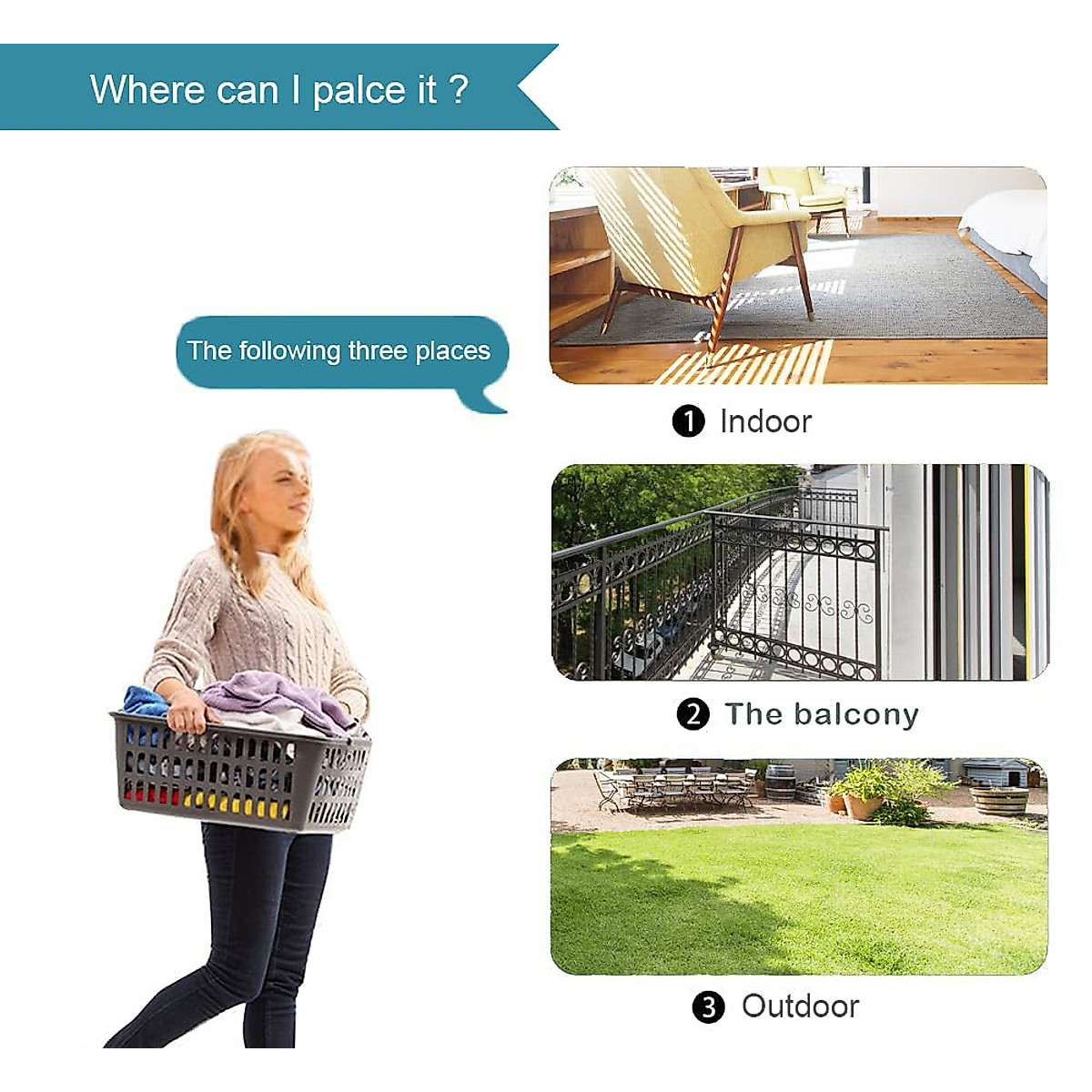 GUNQIUBA Clothes Drying Racks, Heavy Duty Stainless Steel Clothes Standing Drying Pole with 20 Windproof Hooks for The Balcony Indoor or Outdoor, Length Adjustable and Foldable (79 inch)