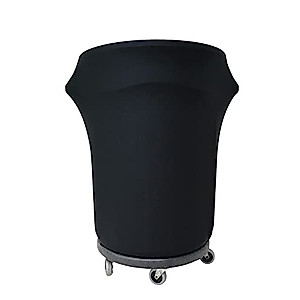 SPANDEX & TABLE LINENS Spandex Stretch Trash CAN Cover 44 Gallon Round with Open Bottom for Dolly