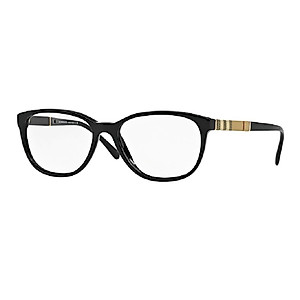 BURBERRY BE2172 3001 52M Black Square Eyeglasses For Men For Women+ BUNDLE With Designer iWear Eyewear Kit