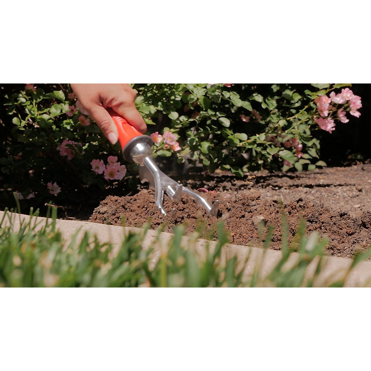 Garden Weasel Tiller – Till & Cultivate with Ease! – Features Dependable Aluminiron Construction, Non-Slip Comfort Grip, Two-Sided Prongs