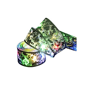 Christmas Tree Ribbon Lights,13ft Fairy LED String Lights Copper Wire Battery Powered Gold Silver Ribbon String Lights Christmas Decor for Party Weddings New Year Christmas Tree Decorations