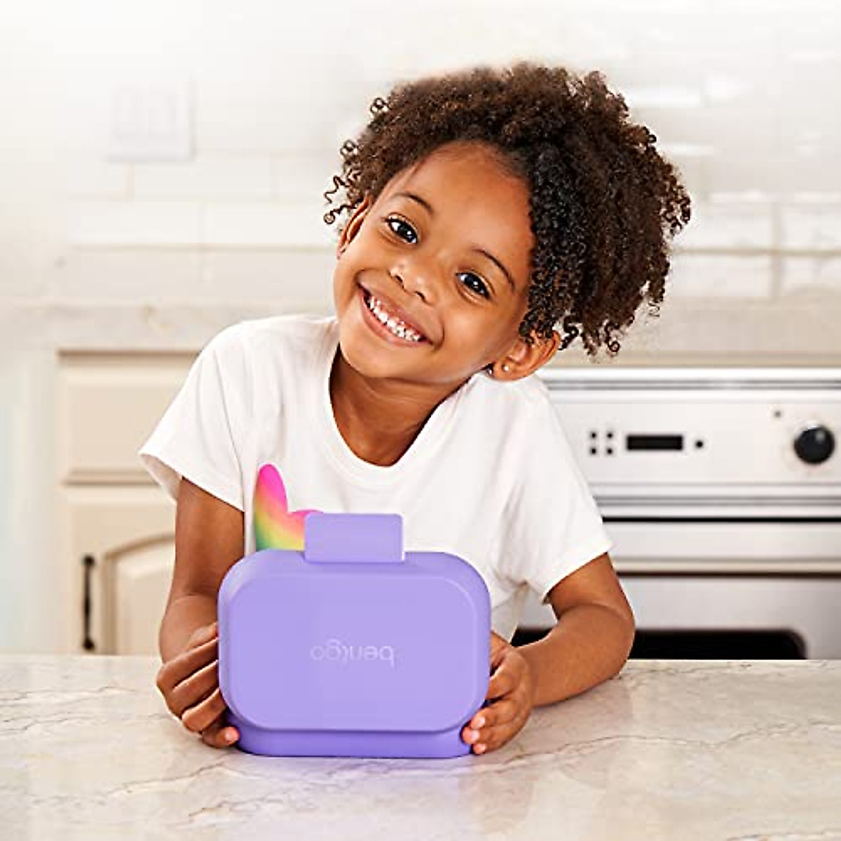 Bentgo Kids Snack - 2 Compartment Leak-Proof Bento-Style Food Storage for Snacks and Small Meals, Easy-Open Latch, Dishwasher Safe, and BPA-Free - Ideal for Ages 3+ (Purple)
