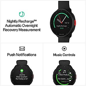 Polar Pacer - GPS Running Watch - High-Speed Processor - Ultra-Light - Bright Display - Grip Buttons - Personalised Training Program & Recovery Tools - Heart Rate Monitor - Music Controls