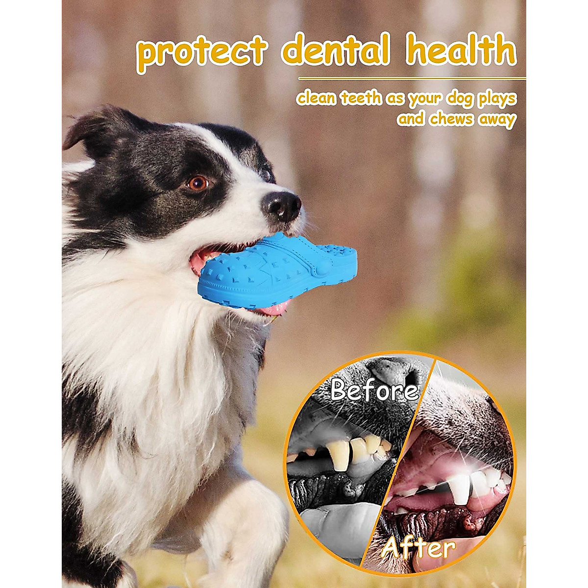 Yiran Dog Chew Toys Interactive Dog Toys- Durable Squeaky Tough Dog Toy for Teeth Cleaning,Milk Flavored Latex Dog Toys for Small/Medium Breeds,Boredom Chase Training and Sport