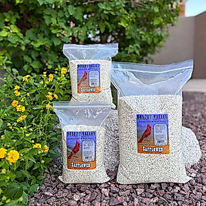 Desert Valley Premium Safflower Seeds - Wild Bird Food, Cardinals, Jays, Doves & More (10-Pounds)