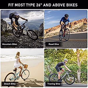 PEXMOR 80cc Bike Motor Kit, 2-Stroke Bicycle Engine Motorized Gas Bike Conversion Kit, Bicycle Motor Kit Cycle Gasoline Petrol Motor Refit Kit for 26-28" Bikes with V-Frame(Black)