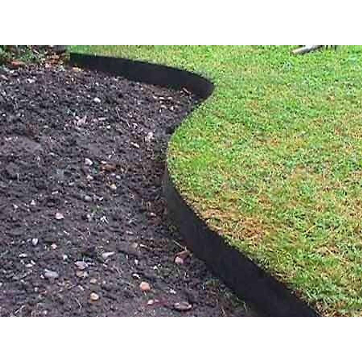 TABOR TOOLS Terrace Board, Landscape Edging Coil, Grass Barrier, Bender Board, Garden Liner,1/25" = 0.04" Inch Thin, 5 Inch High. ES21. (Black, 40 Ft)