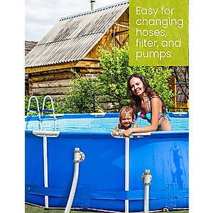 SUMMERBUDDY Above Ground Swimming Pool Plunger Valves Replacement Part with Gaskets, On Off Plunger Valves Swimming Accessories for Above Ground Swimming Pool Filter Pump (2 Pack)