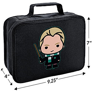 LOGOVISION Harry Potter Draco Cute Chibi Character Insulated Soft Sided Lunch Box - Reusable Lunch Bag For School Office Work, BPA Free