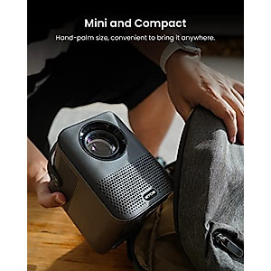 4K Supported Mini Projector, ETOE D2 EVO Android 9.0 Projector, Video Projector with ESPN, Prime Video, YouTube, 5G WiFi & Bluetooth, Keystone Correction, Compatible with iOS/Android/Windows/USB/HDMI