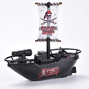Juephe Pool Pirate Toy Boat Bath Toys - Children’s Toy Boat，Pirate Yacht Toy in Bath Tub, Gift for Kids Pool Toy，It Can Travel After Loading The Batteries