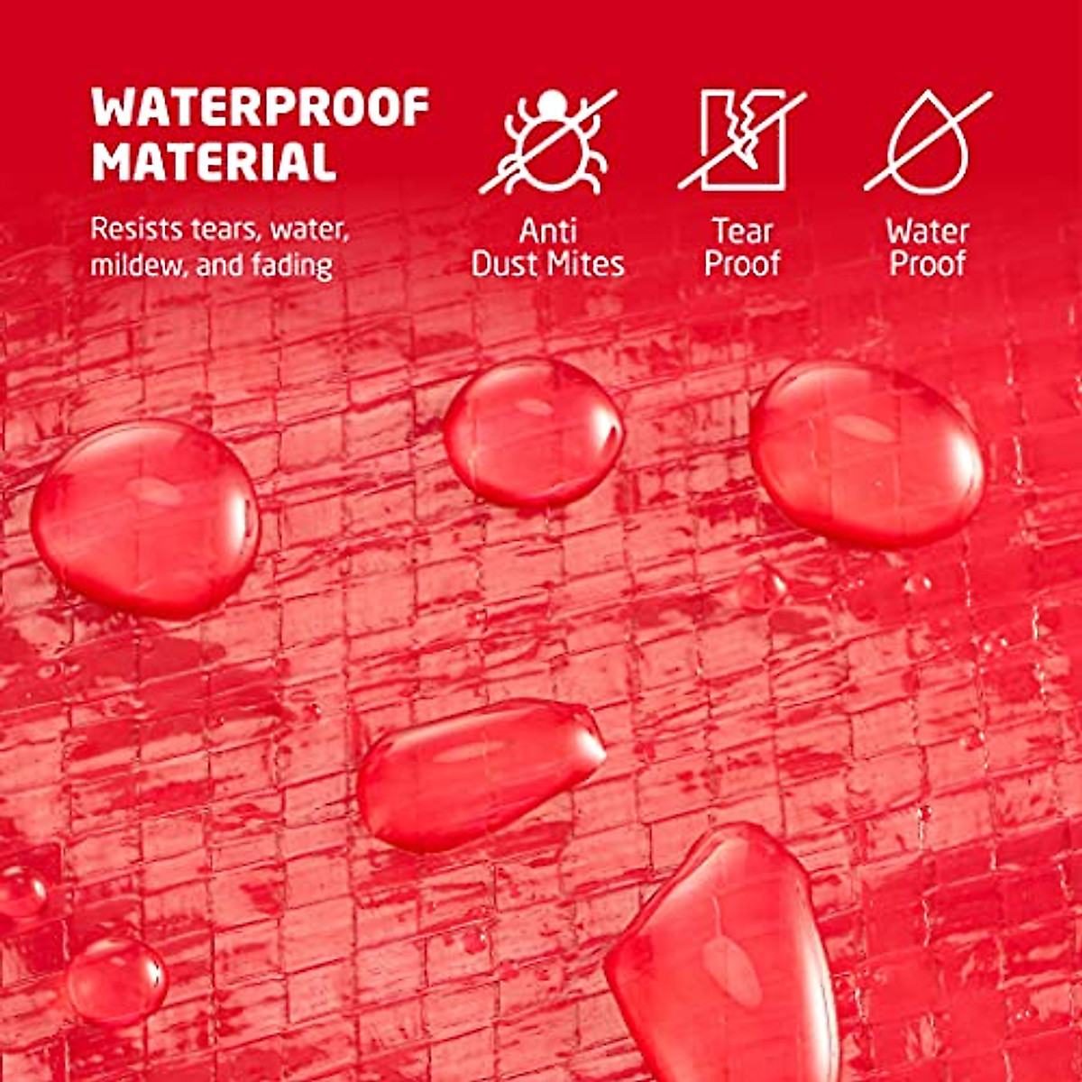 ZOBER Christmas Wreath Storage Bag - Water Resistant Fabric Storage Dual Zippered Bag for Holiday Artificial Christmas Wreaths, 2 Stitch-Reinforced Canvas Handles (Set of 2,24 Inch, Red)