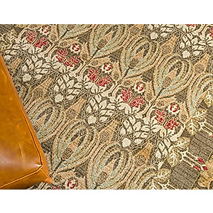 Unique Loom Edinburgh Collection Classic Oriental Traditional French Country Inspired Border Design Area Rug, 5 x 8 ft, Brown/Beige
