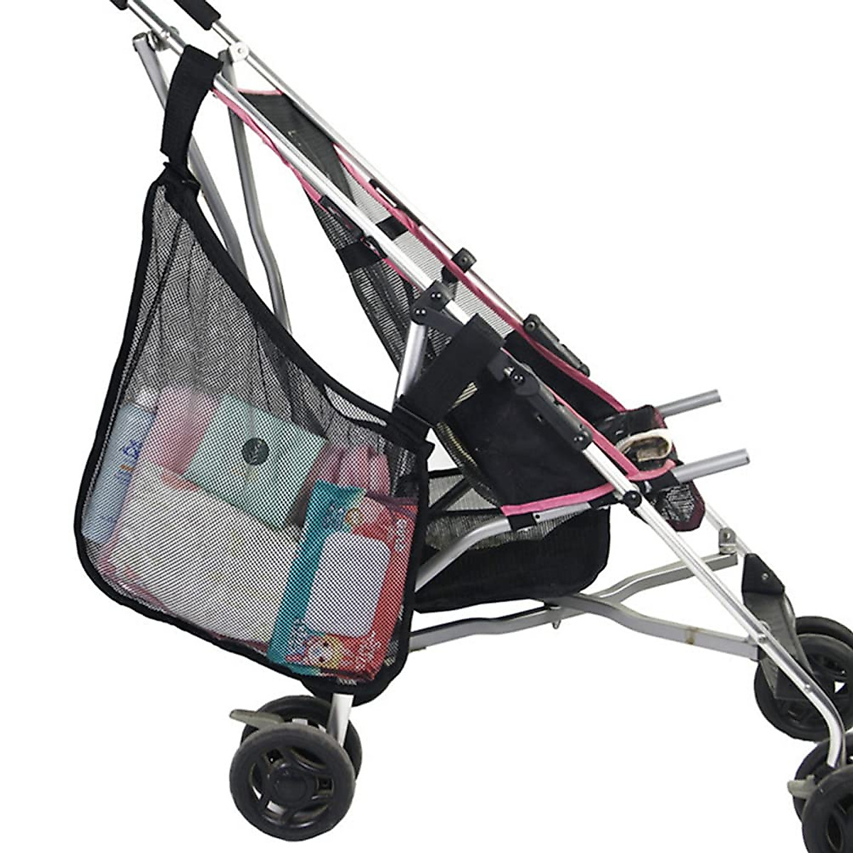 Toyvian Baby Stroller Organizer Stroller Mesh Net Hanging Bag Accessories Bag for Diaper Bottle Baby Toys Phone
