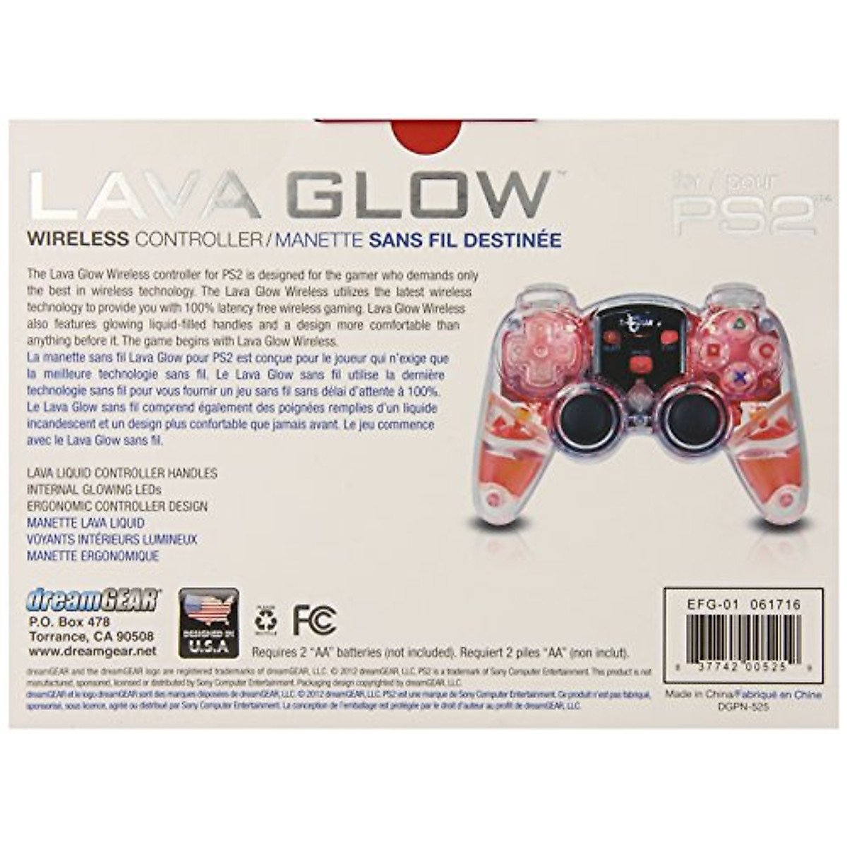 PS2 Lava Glow 2.4 GHZ RF Wireless Controller