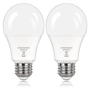 PARTPHONER A19 LED Light Bulbs, 60W Equivalent Efficient 9W LED Bulb, 3 Color Light Modes Light Bulbs, 900 Lumens, CRI 85+, 25000+ Hours Lifespan, Pack of 2