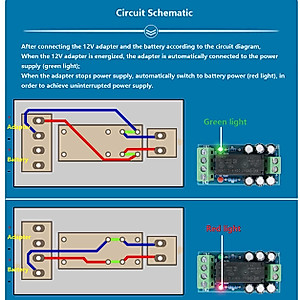 LM YN LM YN Battery Emergency Switch Control Module DC12V Max 150W Power Failure Automatically Switches to Backup Battery Suitable for Network Equipment, Electrical Equipment etc.