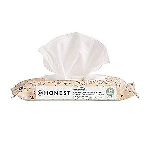The Honest Company Clean Conscious Unscented Wipes | Over 99% Water, Compostable, Plant-Based, Baby Wipes | Hypoallergenic for Sensitive Skin, EWG Verified | Terrazzo, 36 Count