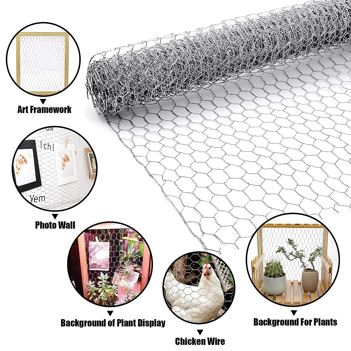 BSTWM Chicken Wire Net 16.9in x 50ft for Crafts and Gardening ...