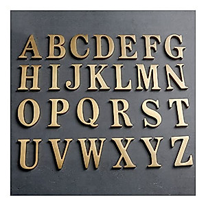 Retro Brass Digital Letter, 65mm Self-adhesive House Number Door Sign, DIY Wall Decoration Of Home Hotel Room, 1pcs (Color : Letter N)