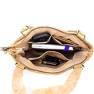 Handmade Cork Tote Shoulder Bag Purse Eco Friendly Gift Sustainable Vegan bag Lightweight (Viana 4)