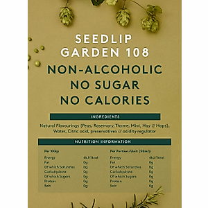 Seedlip Garden 108 - Non-alcoholic Spirit | Calorie Free, Sugar Free | Non-alcoholic Cocktails | 23.7fl oz (700ml)