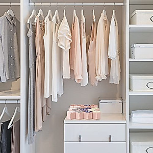 Airsky 16Pieces Honeycomb Separator Adjustable Drawer Organizer- DIY Honeycomb Drawer Organizer Divider Underwear Organizer Sock Organizer for Underwear, Belts, Ties, Makeup (Pink)