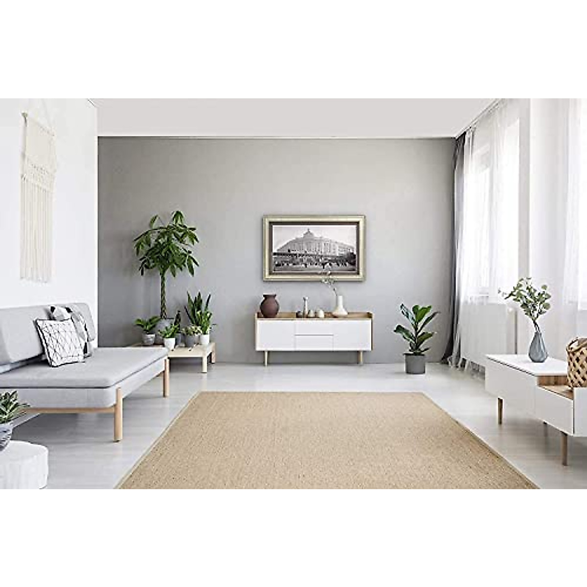 Deco TV Frames - Antique White Smart Frame Compatible ONLY with Samsung The Frame TV (65", Fits 2021-2023 Frame TV)