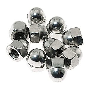 TAODAN 10pcs 1/4-20 Stainless Steel Hex Acorn Cap Nut Decorative Round Head Cover Dome Nuts