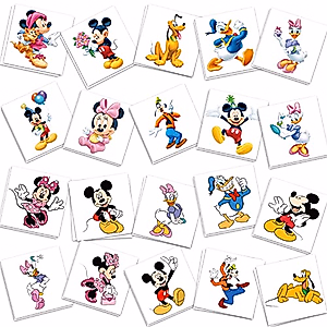 40 PCS Micke Mouse Tattoo Sticker Party Favors, Mouse Temporary Tattoos Mouse Birthday Party Supplies For Kids Boys And Girls Goody Bag Treat Bagfor Water Bottle Phone Skateboard Decoration