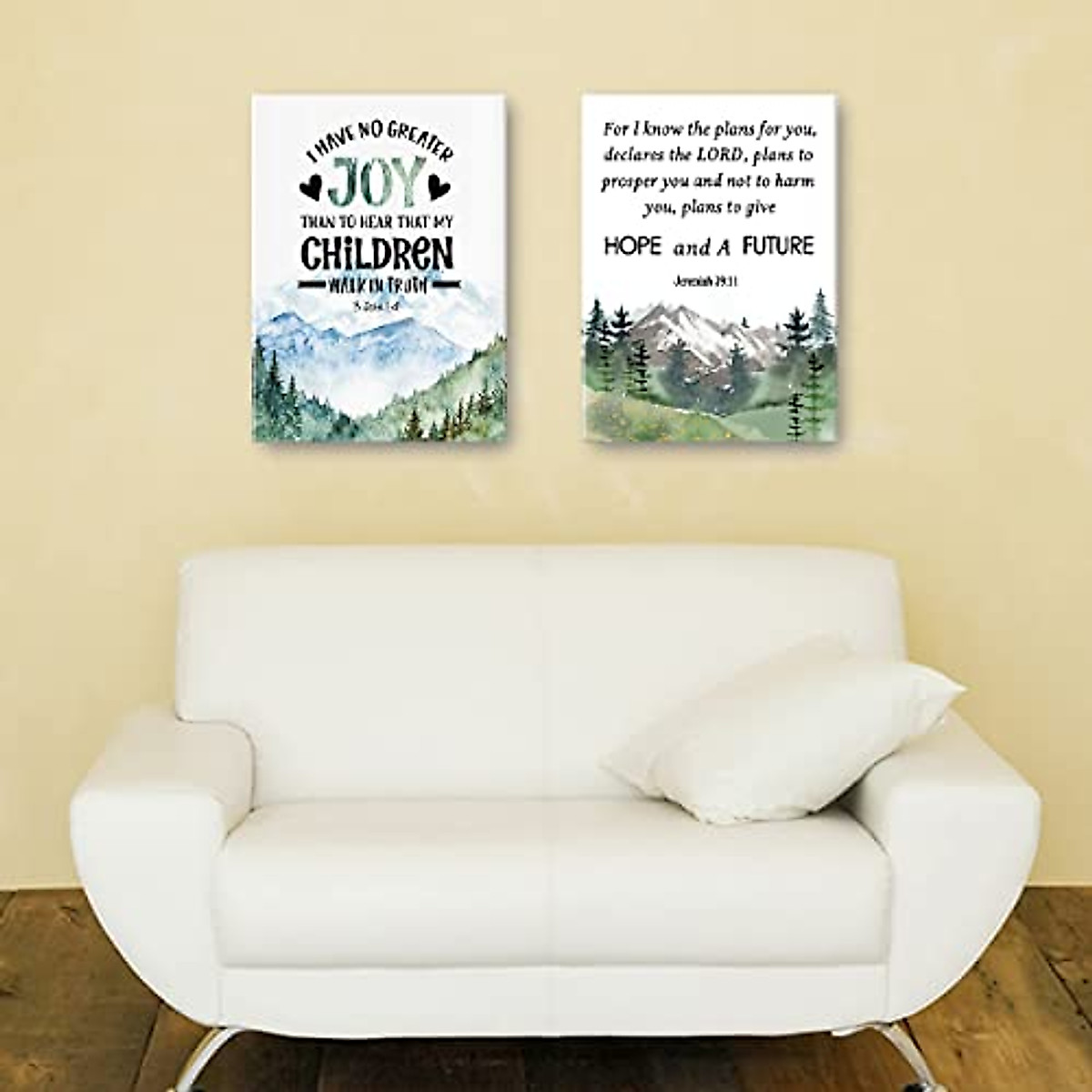 OTINGQD Hope And Future Jeremiah 29:11 Canvas Wall Art,Bible Verse Scripture Canvas Painting Prints for Christian Home Bedroom Office Church Religious Wall Decor