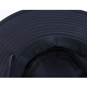 Home Prefer Mens Sun Hat Wide Brim Bucket Hat UPF 50+ Sun Protection Hat for Outdoor Fishing Hunting Camping Beach Safari Hat Navy Blue