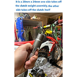 CDZWJ Motorcycle 20mm 24mm Lock Nut Removal Tool Clutch Remover 4-Pin Spanner Socket Wrench fits for Honda 50cc-125cc ATV Dirt Bike go kart