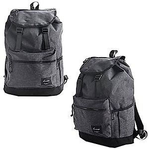 Korea Fashion Men's Daily School Backpack Travel Sport Business Unisex Students (Dark Gray)
