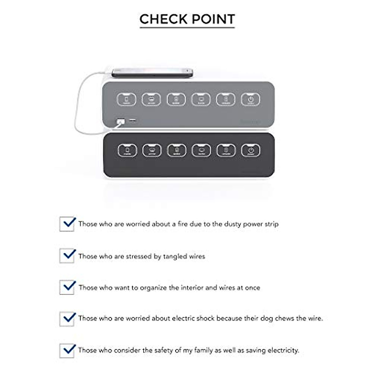 A-Blue BOXTAP Cord Organizer + 3 USB Port Design multitap