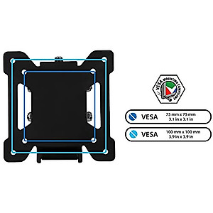 Mount-It! Tilting TV Wall Mount Bracket for Small TV and Computer Monitors, Low-Profile Design with Quick Release Function, Fits 24, 27, 30 and 32 Inch Screens Up to VESA 100, 44 Lbs Capacity, Black